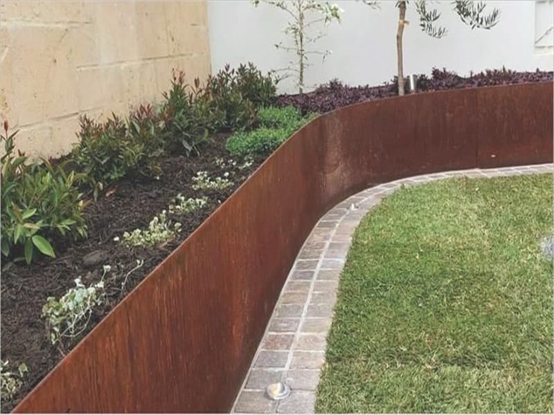 minimalism corten steel garden edging For Garden Art-Corten Steel Edging
