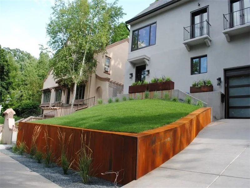 Modern corten steel garden edging For Park Project-Corten Steel Edging